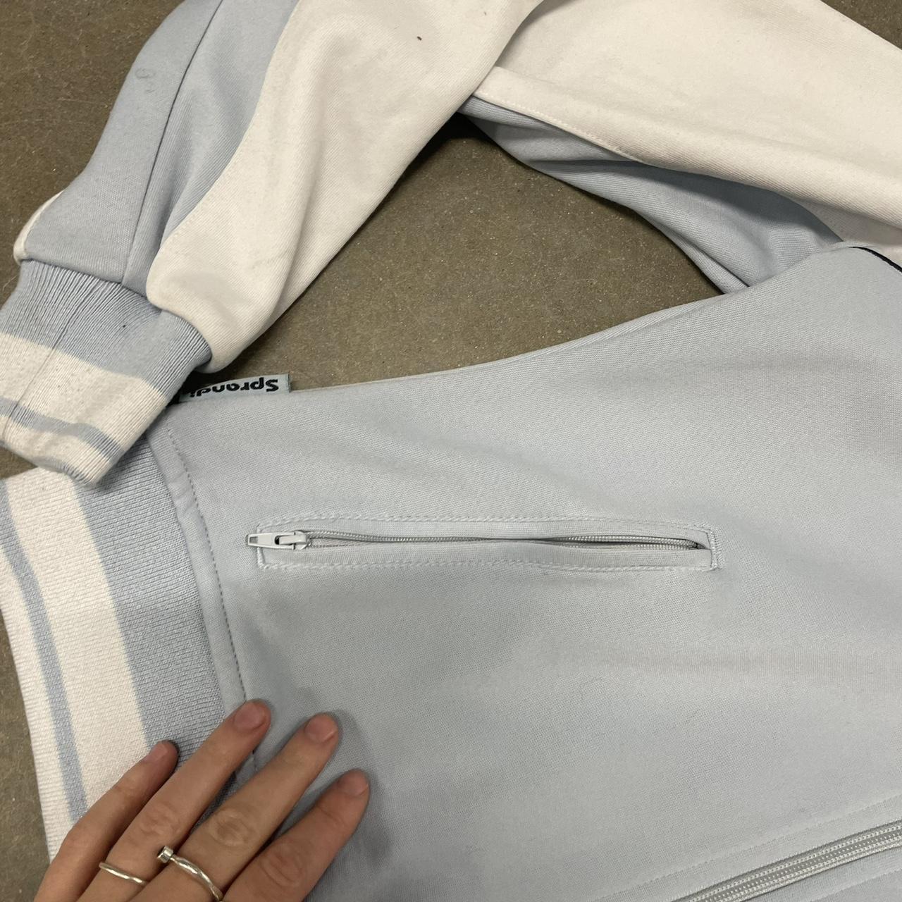 Y2K Light Blue Sporty Zip Up Jacket Size S In great... - Depop