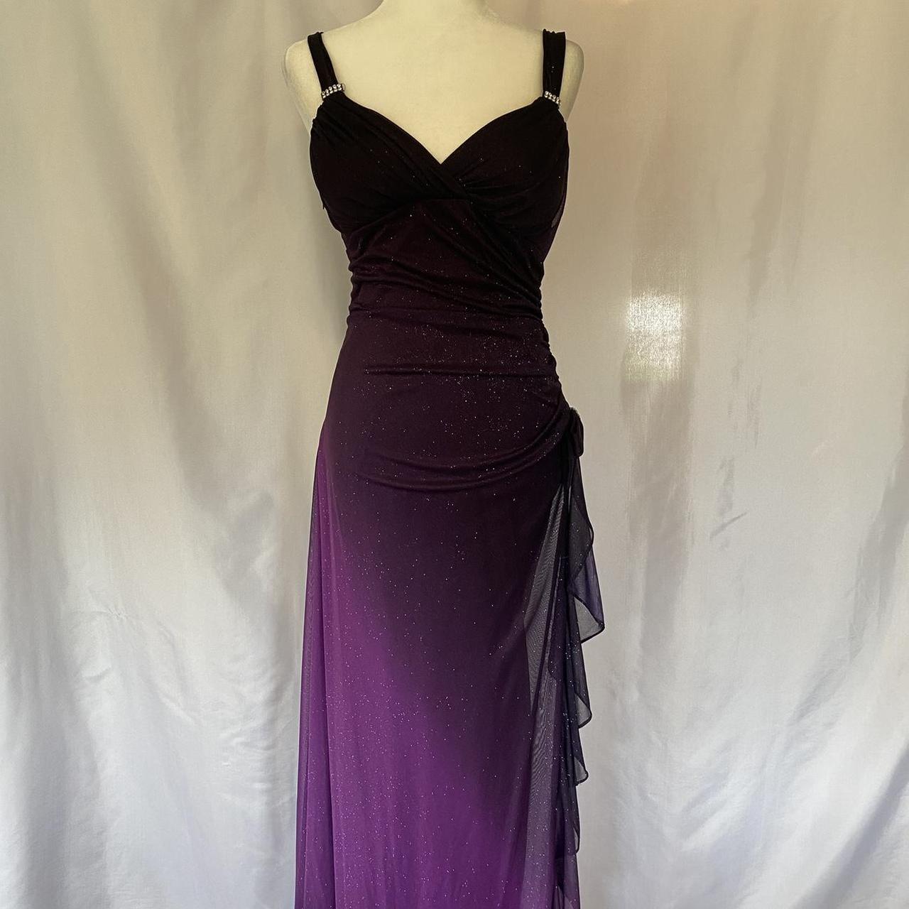 Early 2000's Blondie Nites Ombre Gown has ruching... - Depop