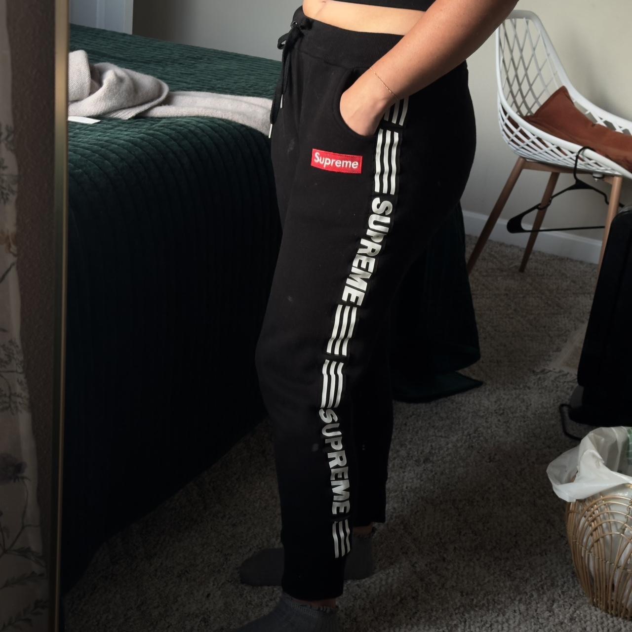 Small black Supreme sweats Barely worn $50 obo - Depop