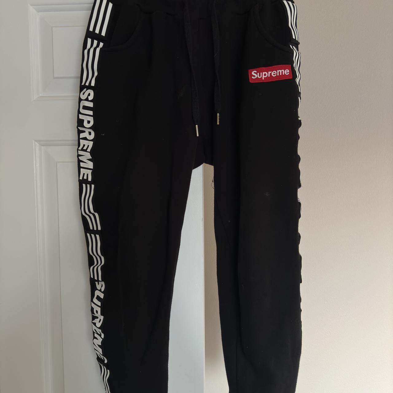 Small black Supreme sweats Barely worn $50 obo - Depop