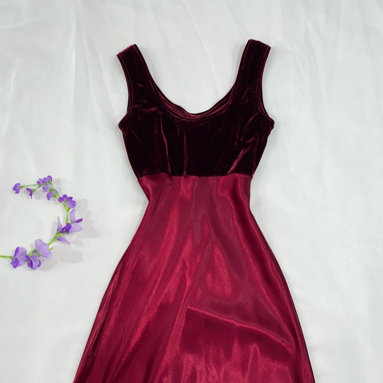 90s burgundy grunge prom dress Stunning burgundy... - Depop