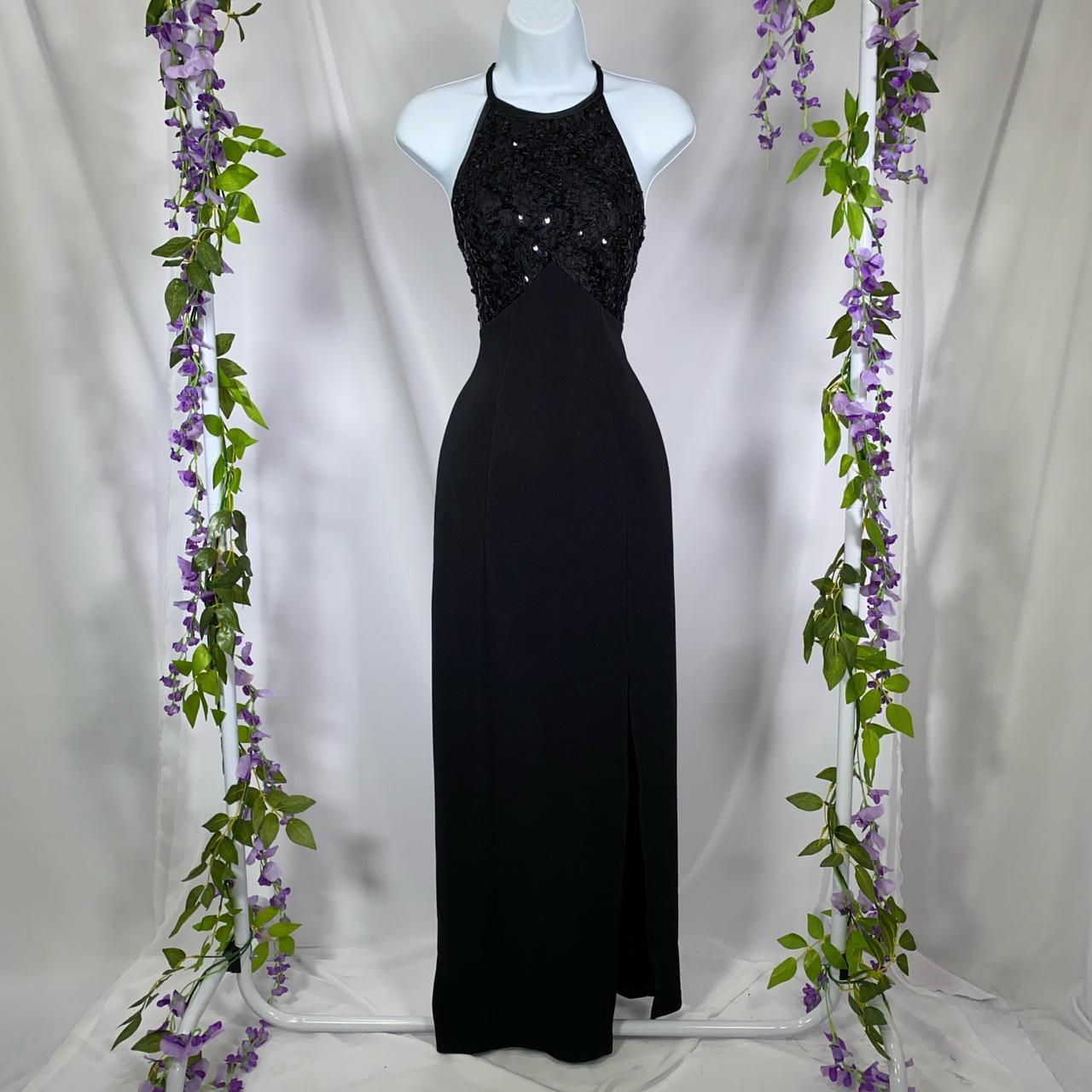 90s high neck black formal Cache dress Classic 90s... - Depop