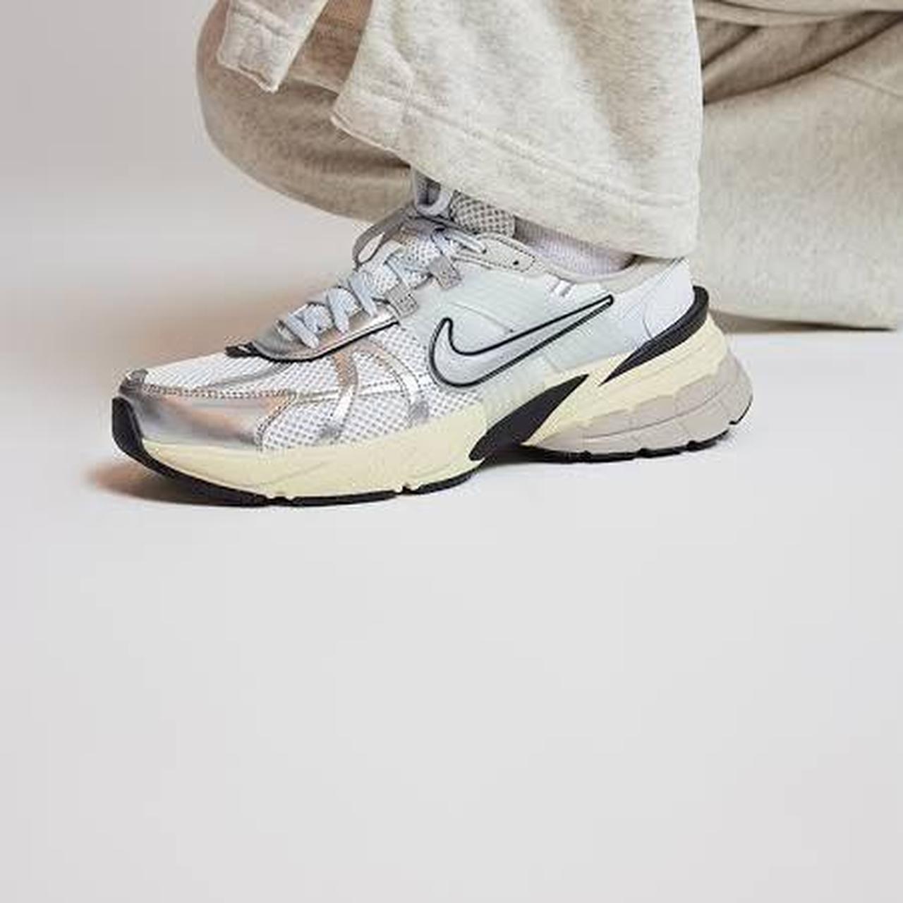 Nike v2k run Silver US womens 8.5 !!! Will clean... | Depop