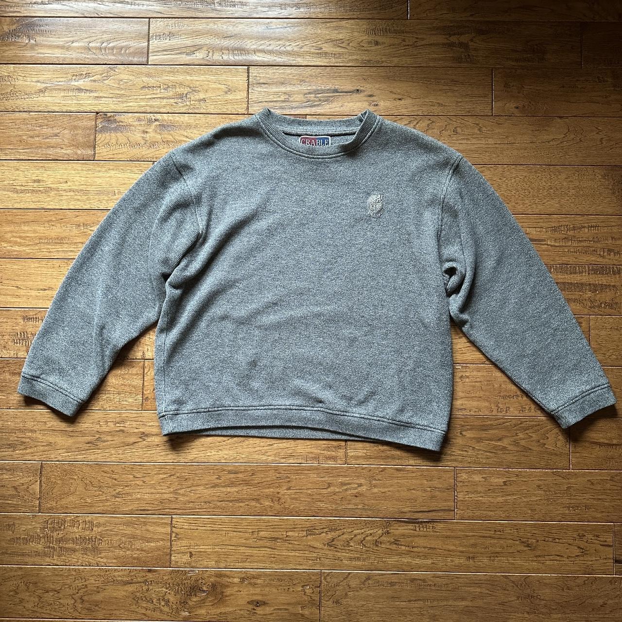 Vintage Crable Made In USA Crewneck Sweatshirt Blank... - Depop