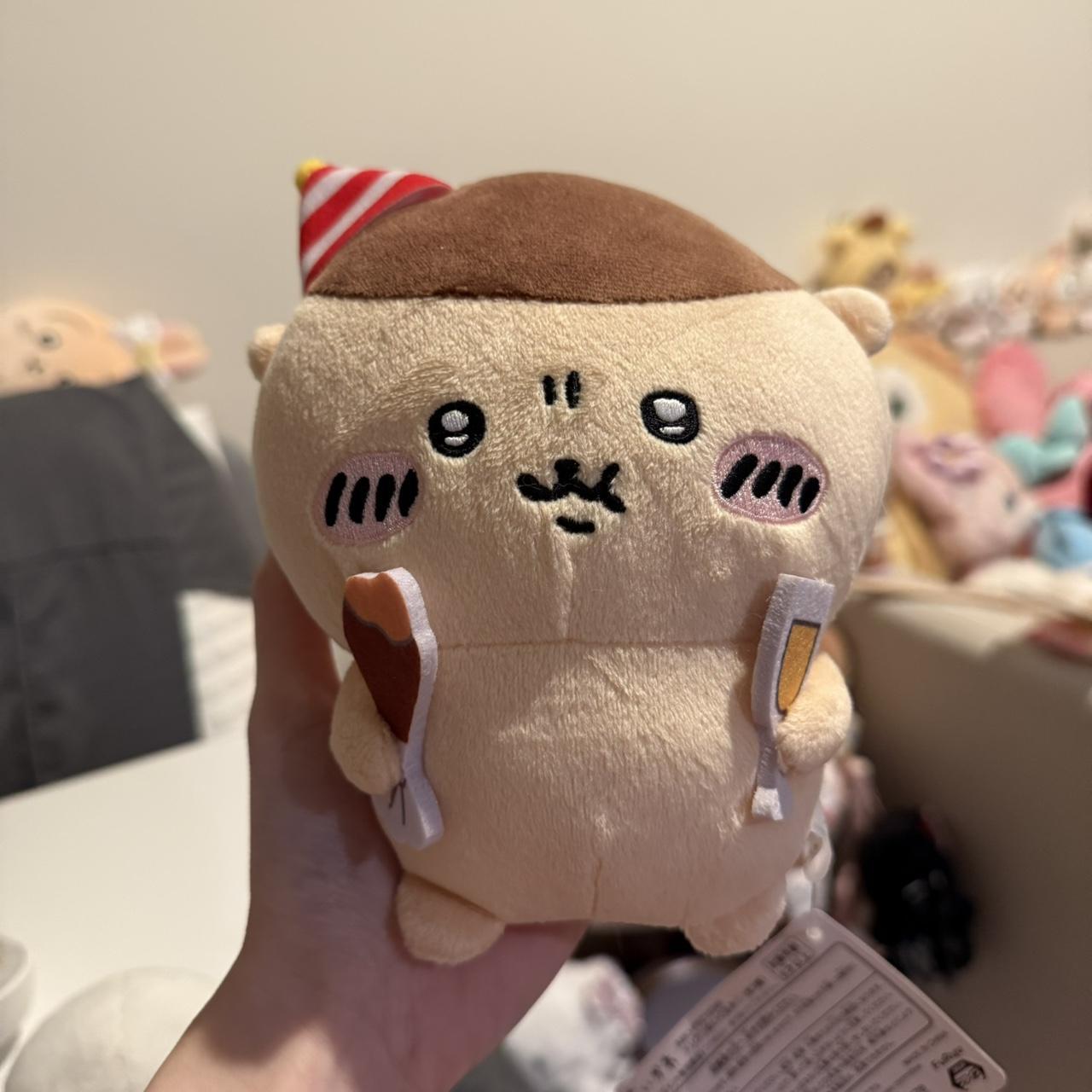 Chiikawa Kurimanju celebrating holding beer and... - Depop