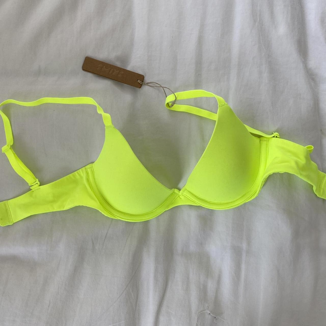 Neon Yellow Skims Plunge Bra 30B - Depop