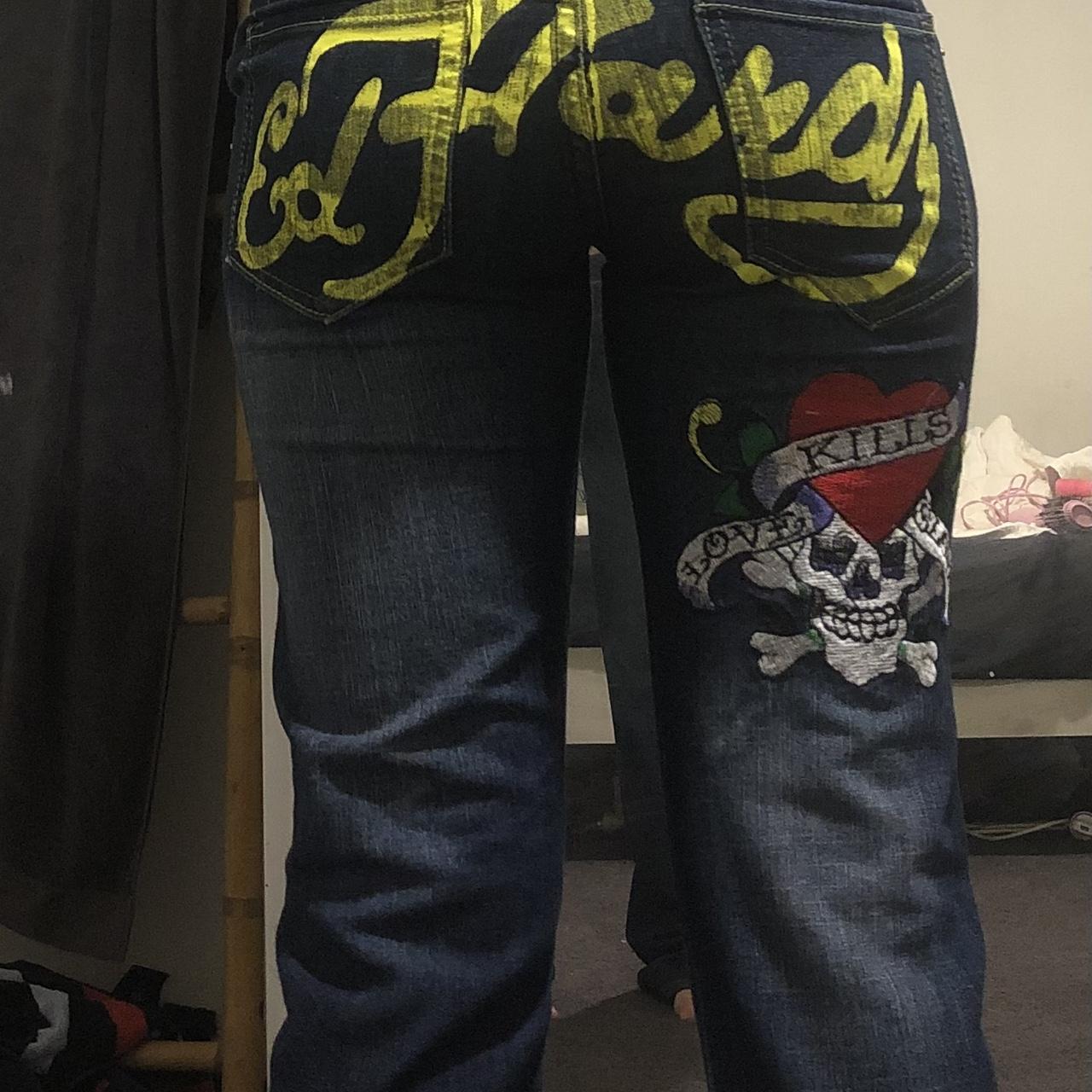 @tamararajab123 pics of the ed hardy jeans on me... - Depop
