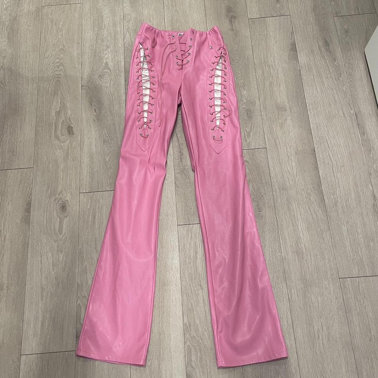 iamgia pink xenia pants size xs worn once fits... - Depop