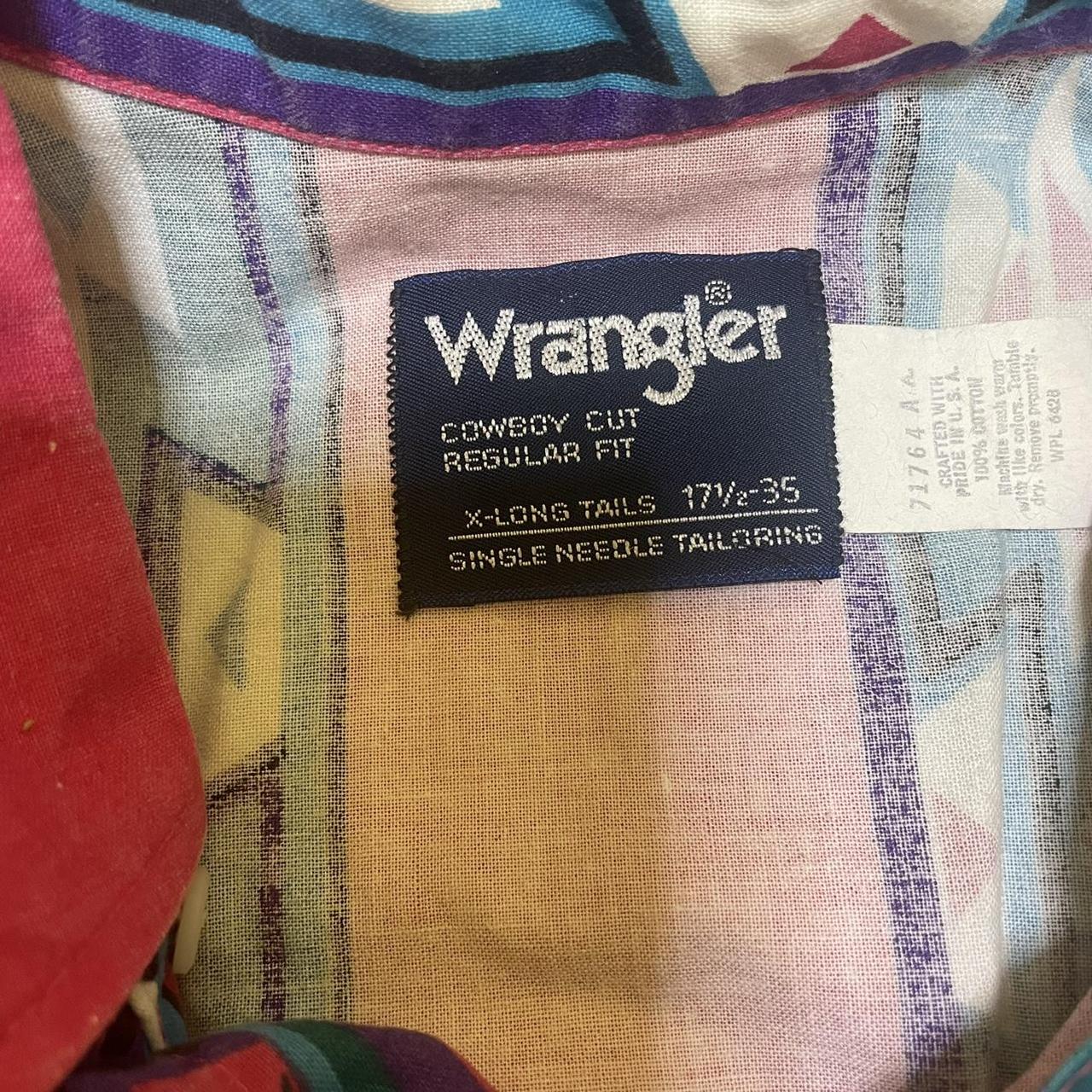 Vintage western wrangler button up XL Measurements... - Depop