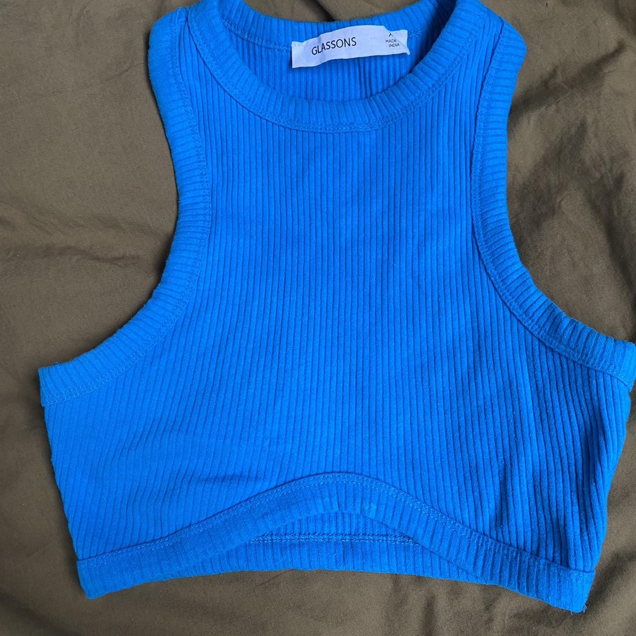 glassons blue tank top worn only a couple times... - Depop