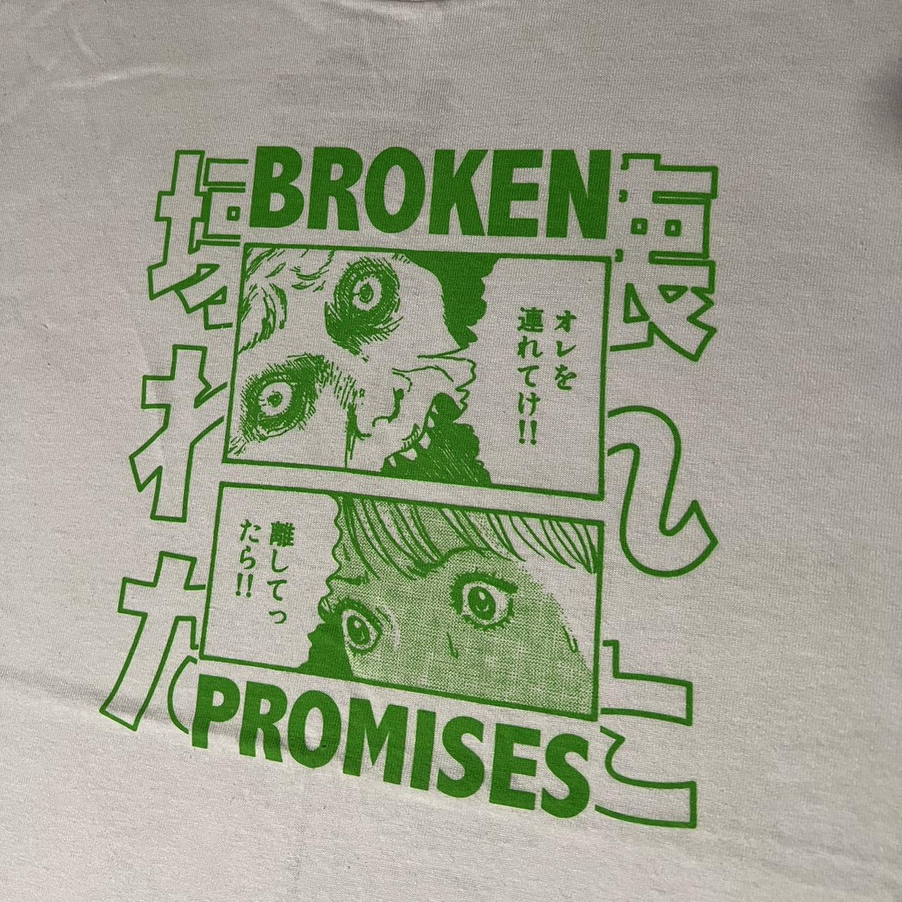 broken promises t shirt size: medium perfect... - Depop