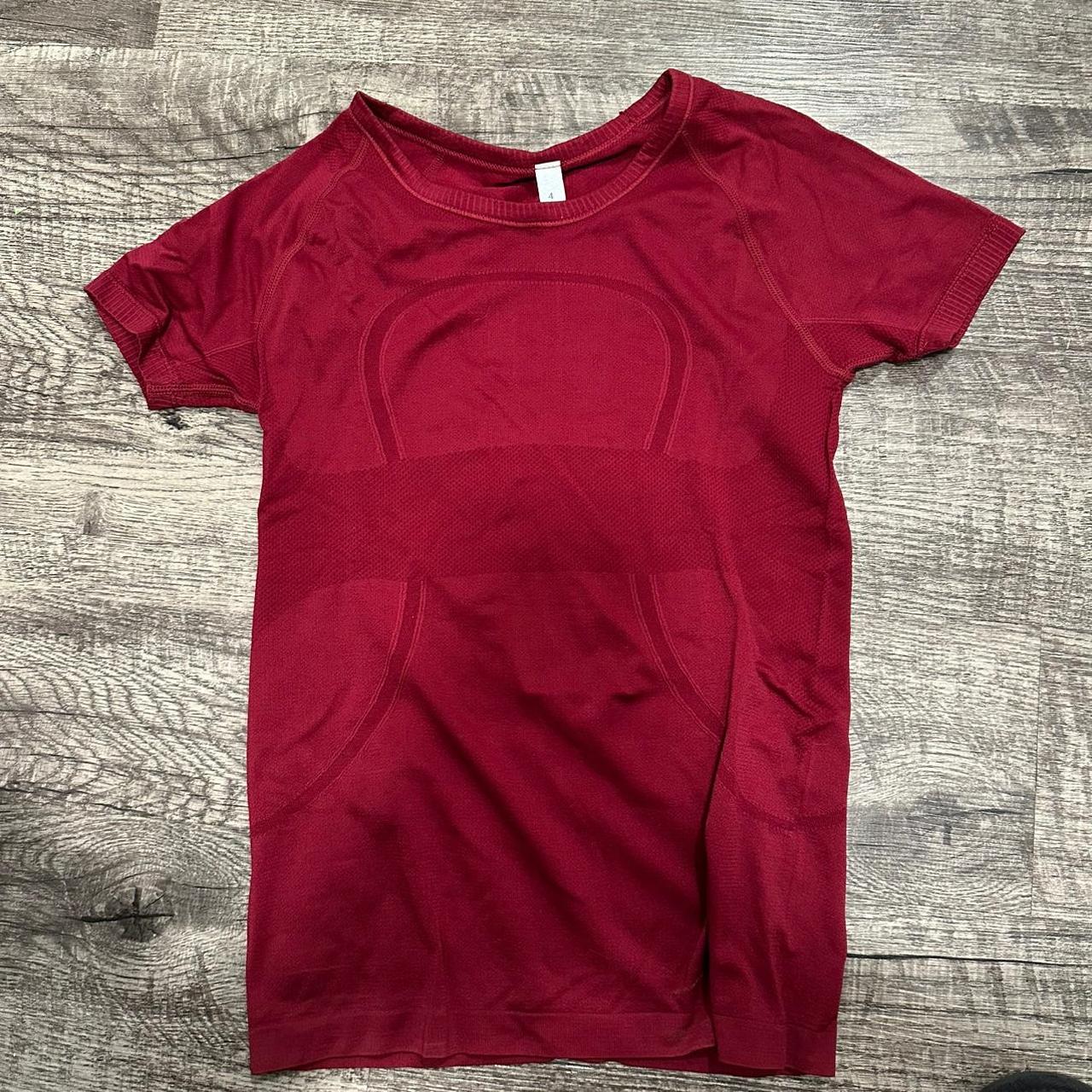 Red Lululemon top #activewear | Depop