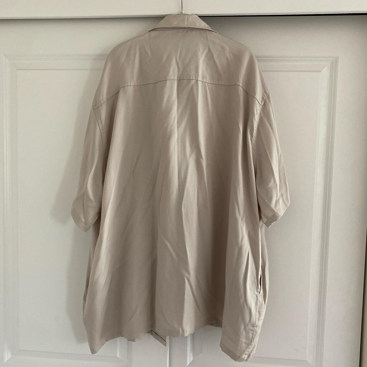 Cream colored jacket with pockets, soft and smooth! - Depop