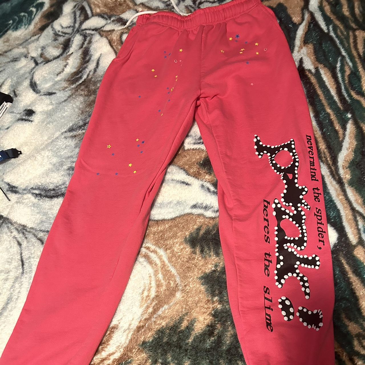 P!nk Sp5der Sweatpants - Depop