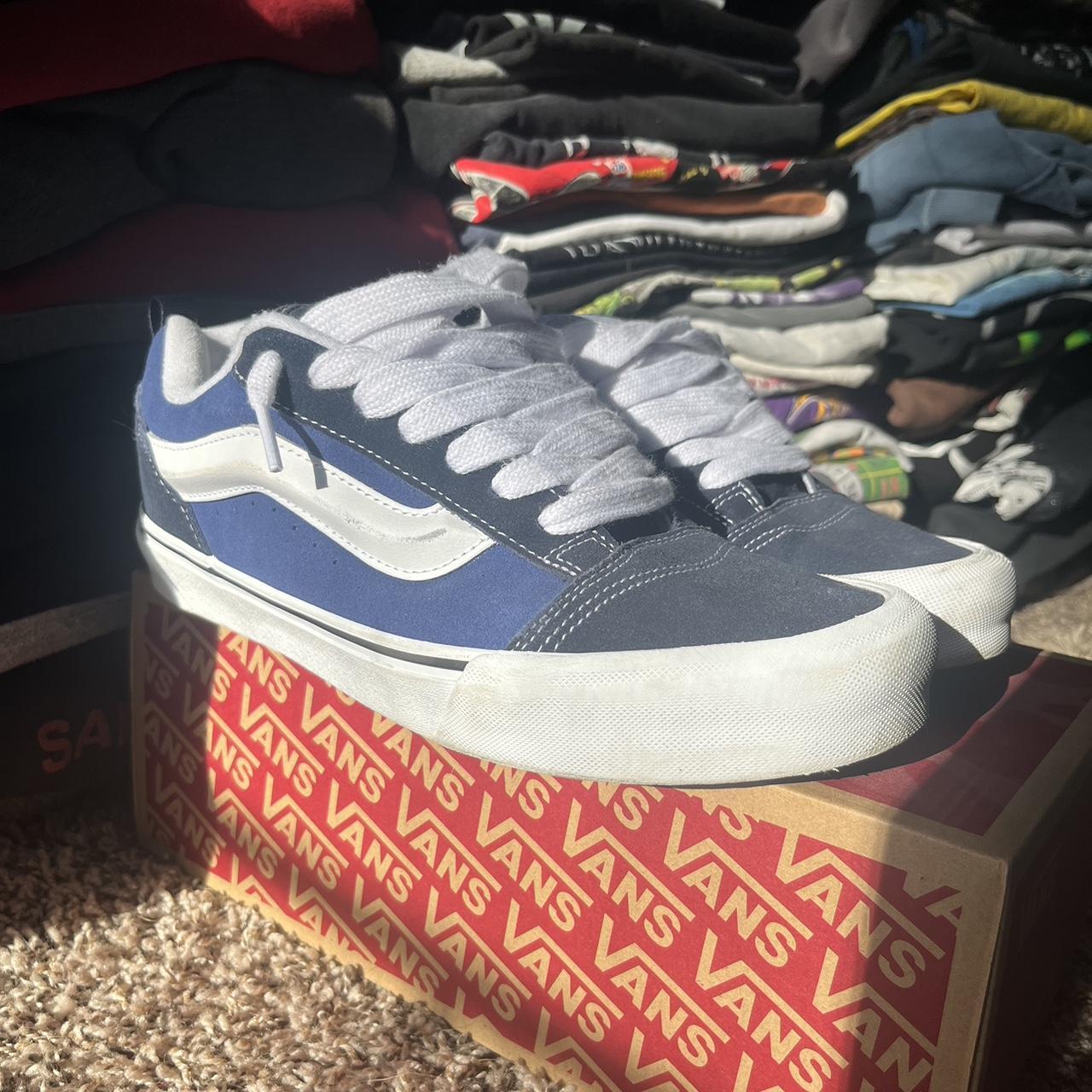 y2k style vans knu skool size 10.5. slight signs of... - Depop