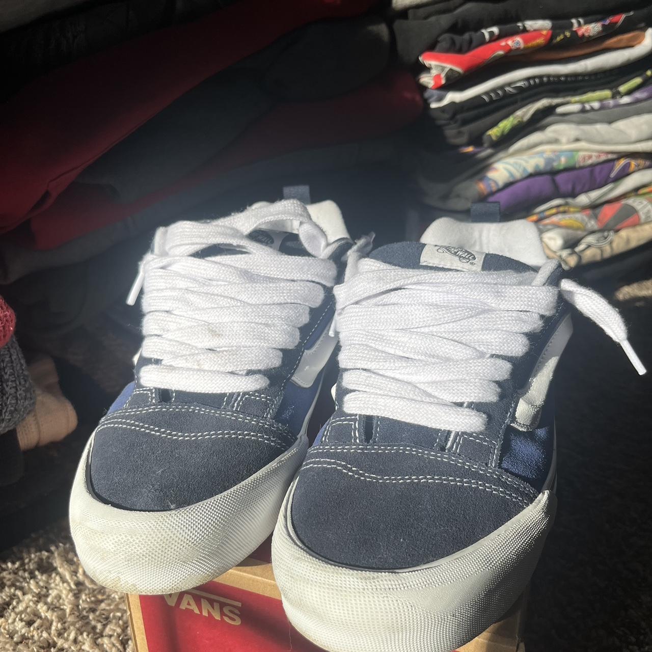 y2k style vans knu skool size 10.5. slight signs of... - Depop