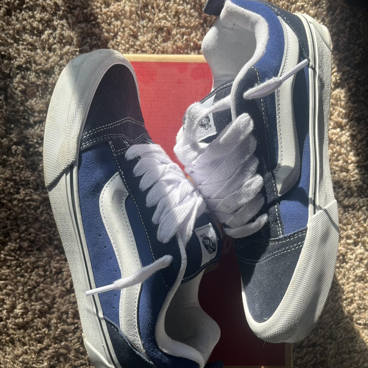 y2k style vans knu skool size 10.5. slight signs of... - Depop
