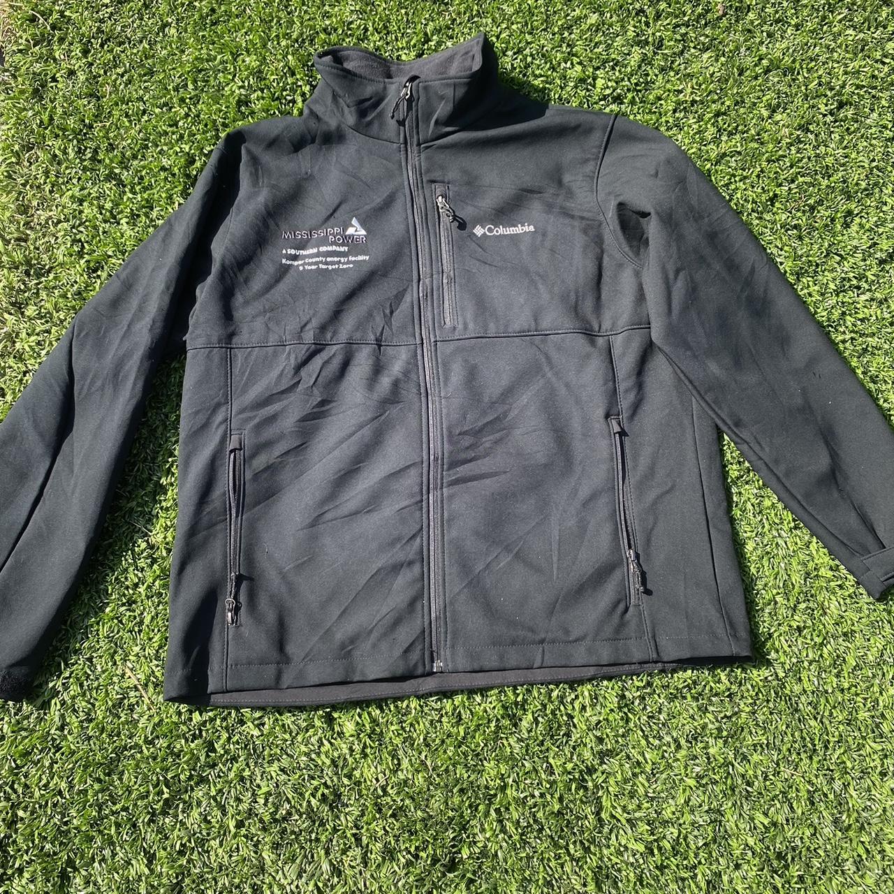 Columbia Sportswear Men's Black and White Jacket | Depop