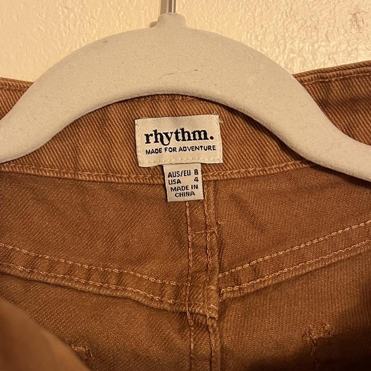 Rhythm light brown jeans. Straight leg - Depop