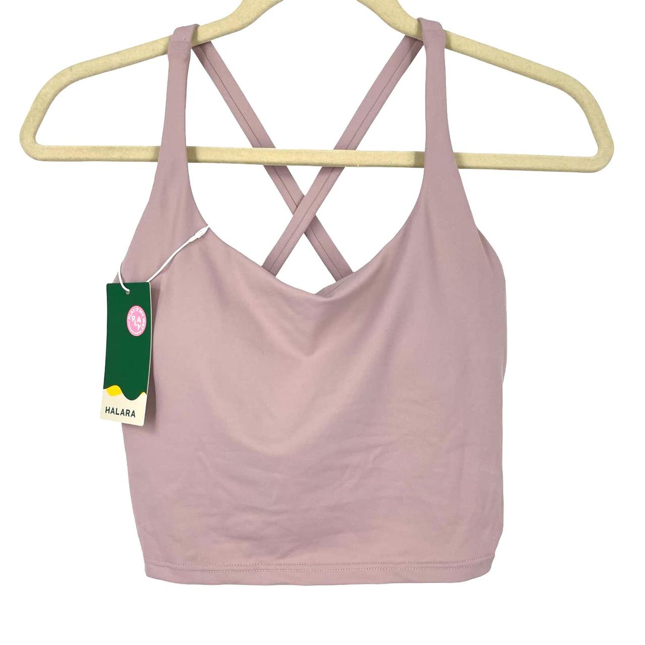 NWT Halara Crisscross Backless Cropped Yoga Tank Top... - Depop