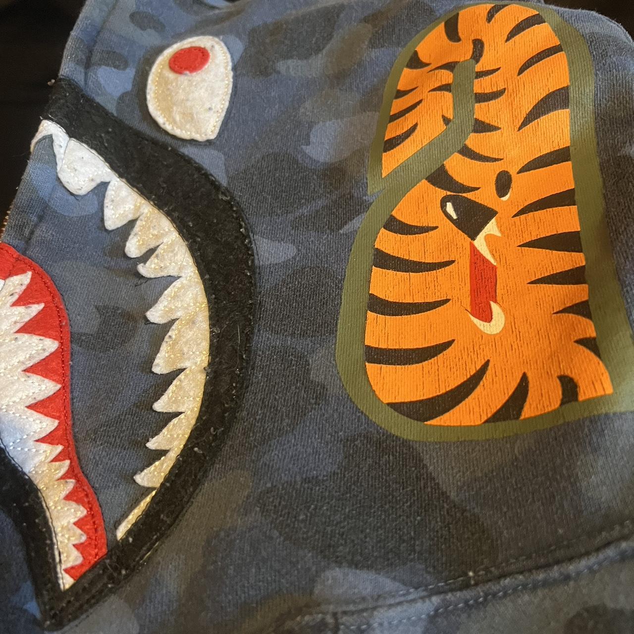 Bape Navy Camo Zip Up Worn 3 Times Has Some Wash... - Depop