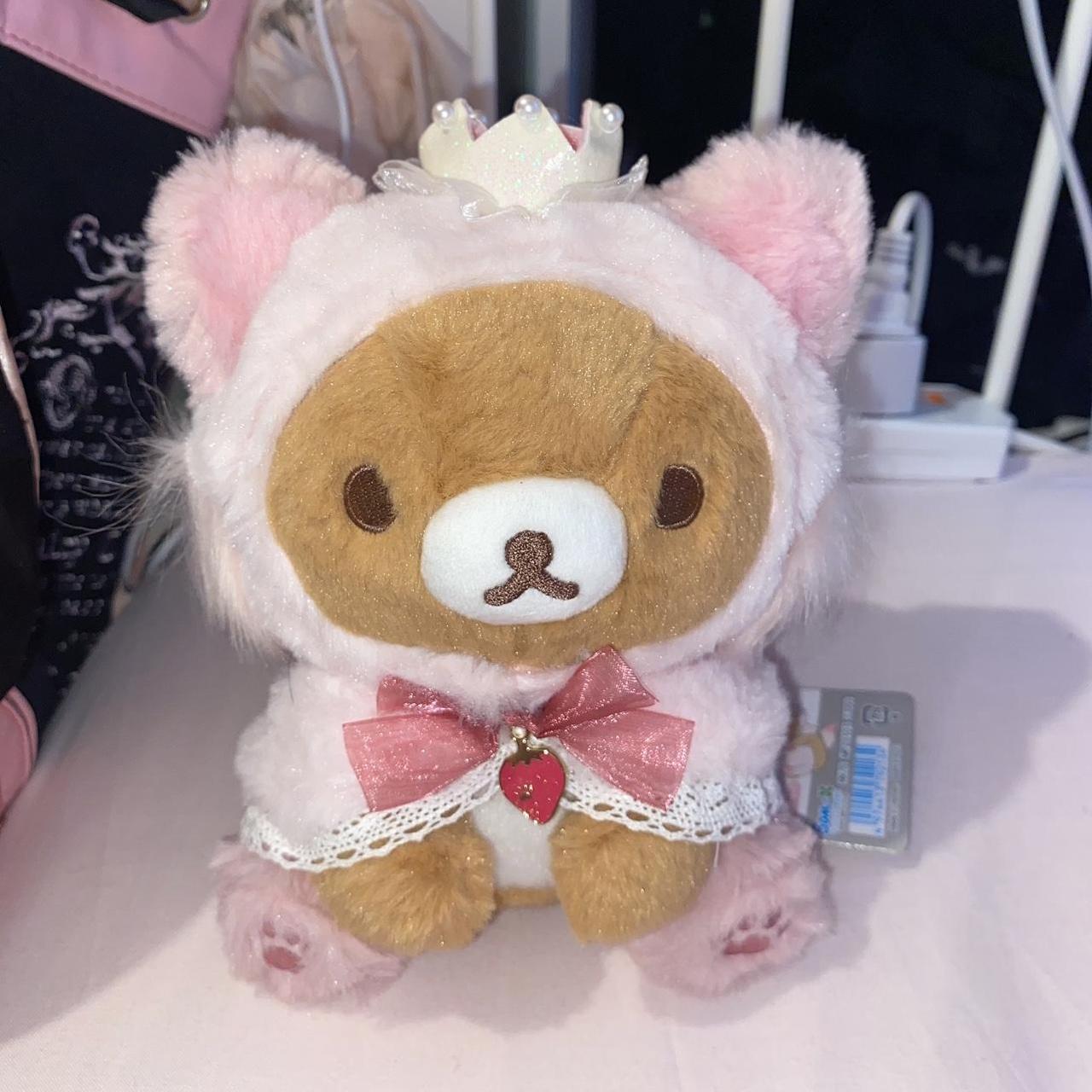 Rilakkuma Sherbet Princess Strawberry cat bear plush... - Depop