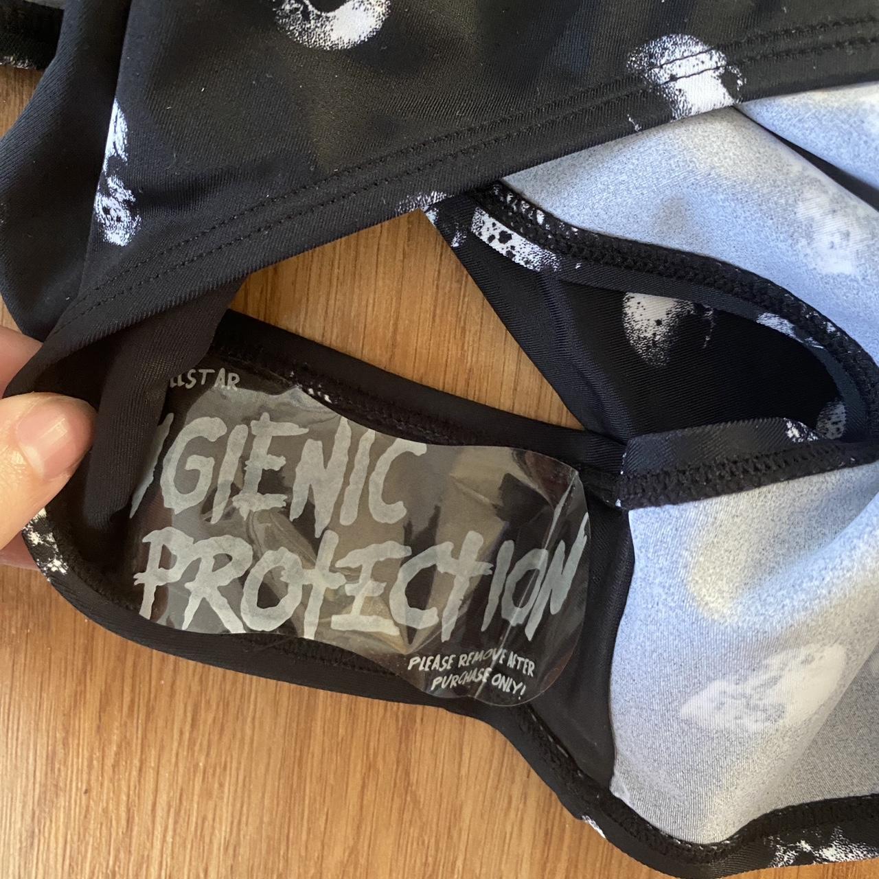 Killstar skulls two piece swimsuit high waisted... - Depop