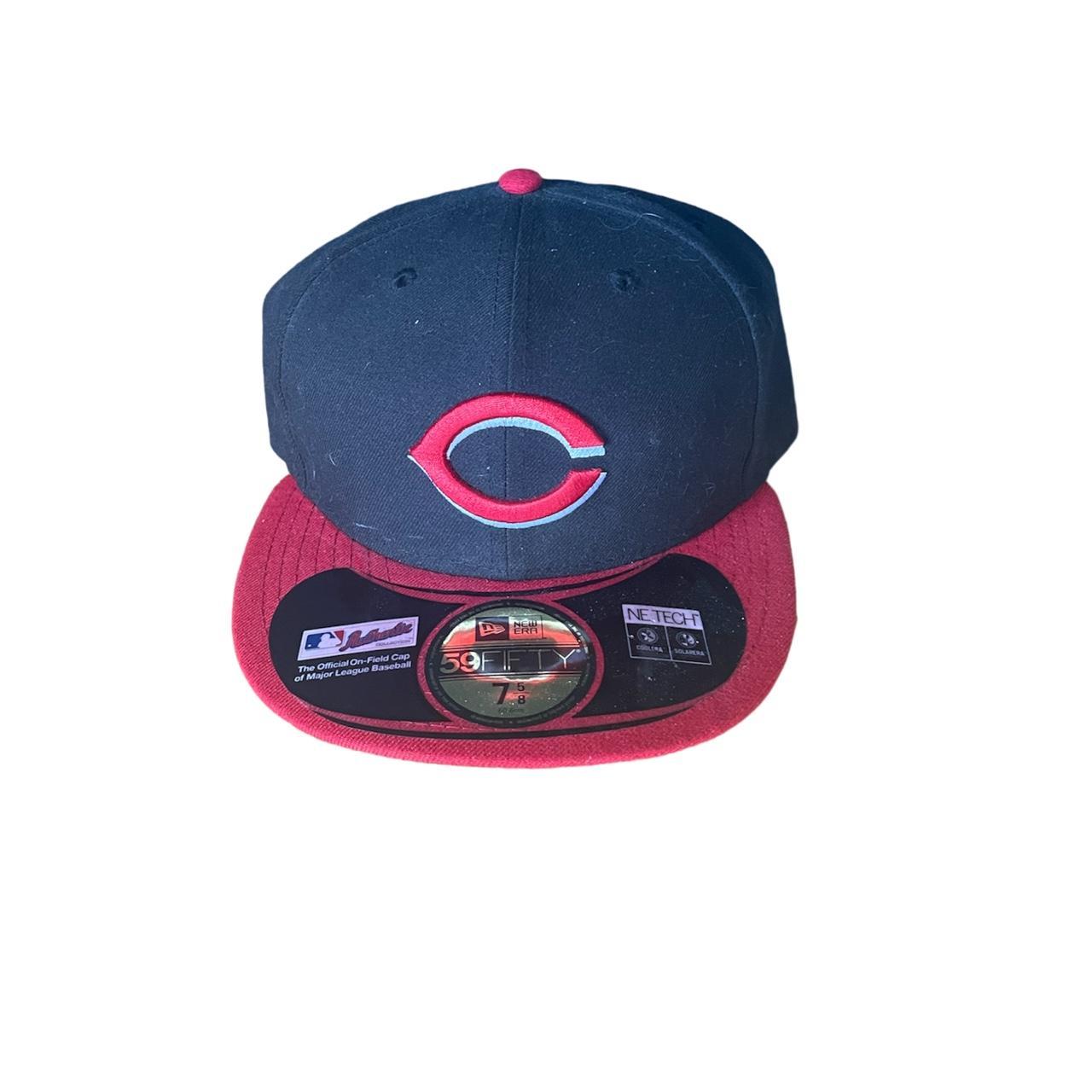 Essential Black and Red Cincinnati Reds Cap |... - Depop