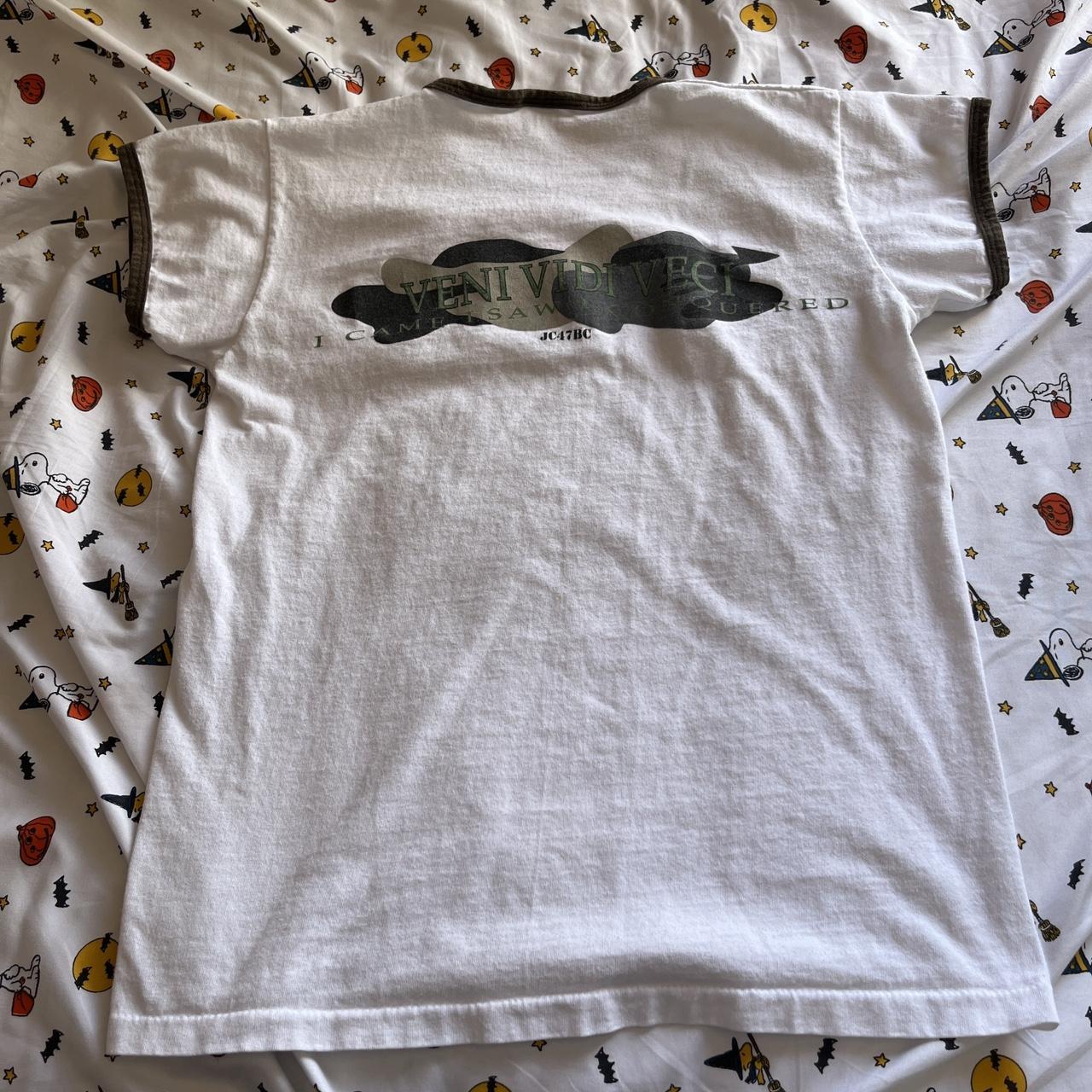 🤍vintage white ringer baby tee -super cute ringer... - Depop