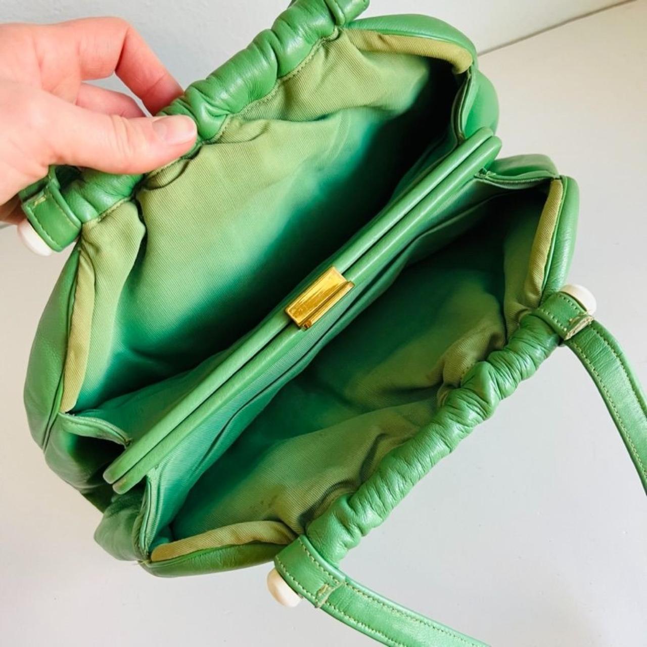 Vintage 1970's Green Patent Leather Small... - Depop