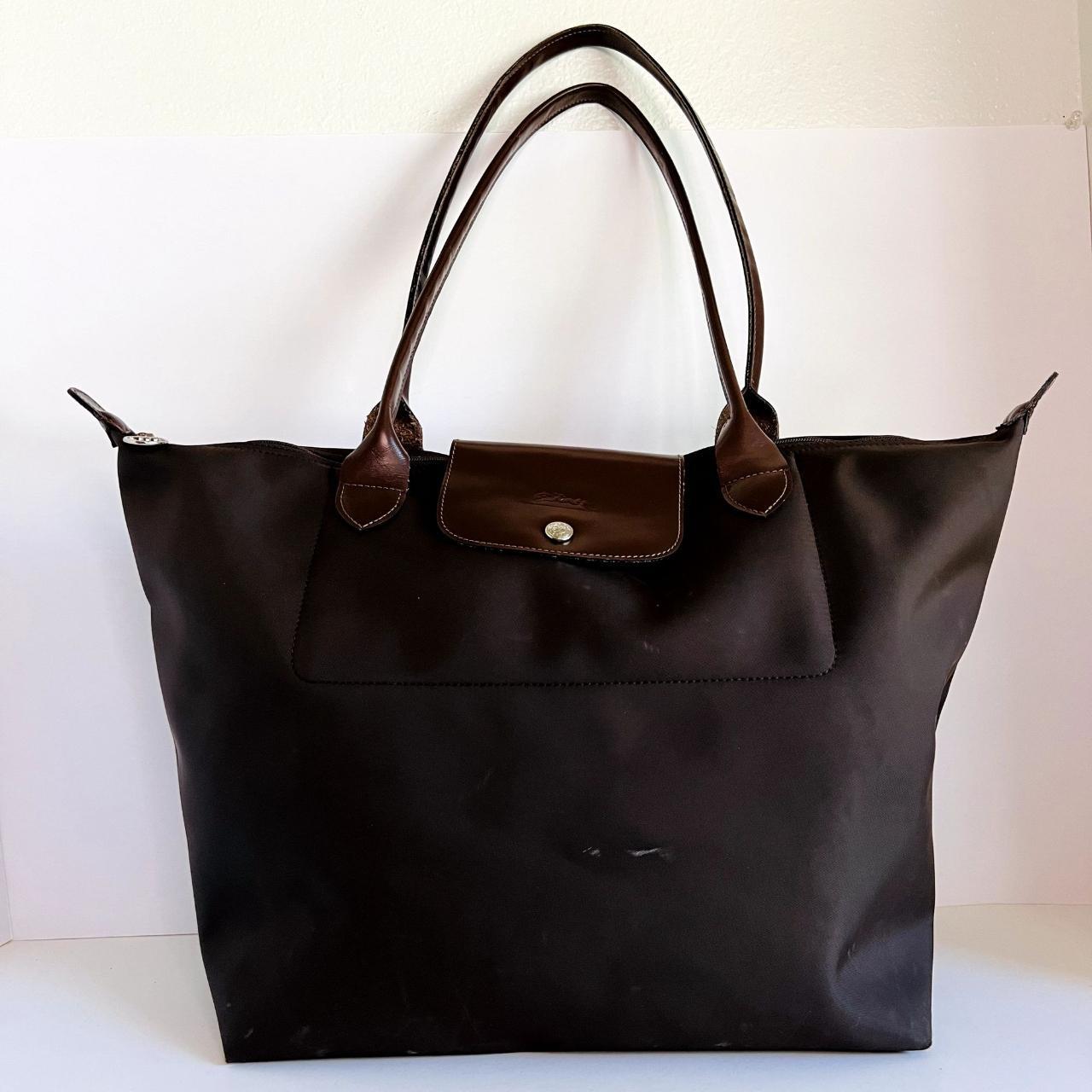 Longchamp Le Pliage Chocolate Brown Nylon Large... - Depop