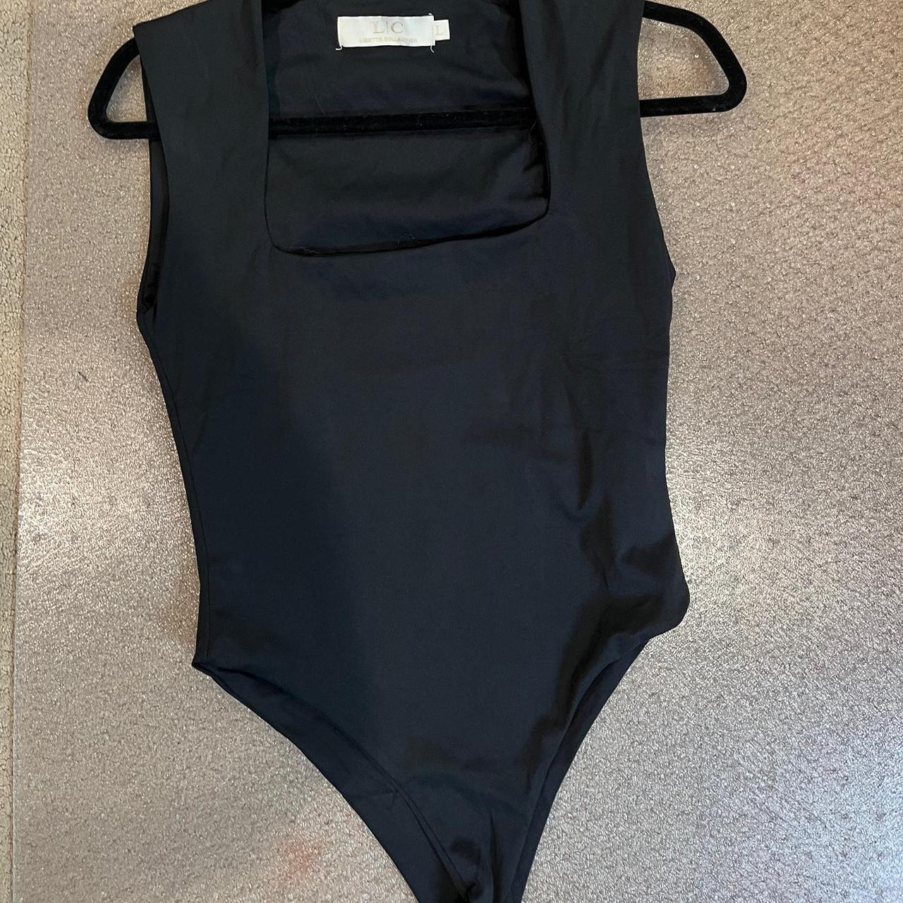 never been worn black square neck body suit, super... | Depop