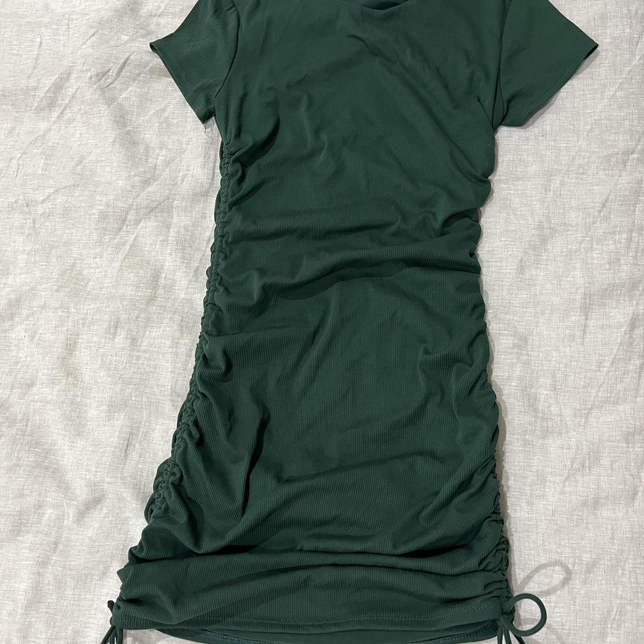 Dark green side string mini dress (can be worn as a... - Depop