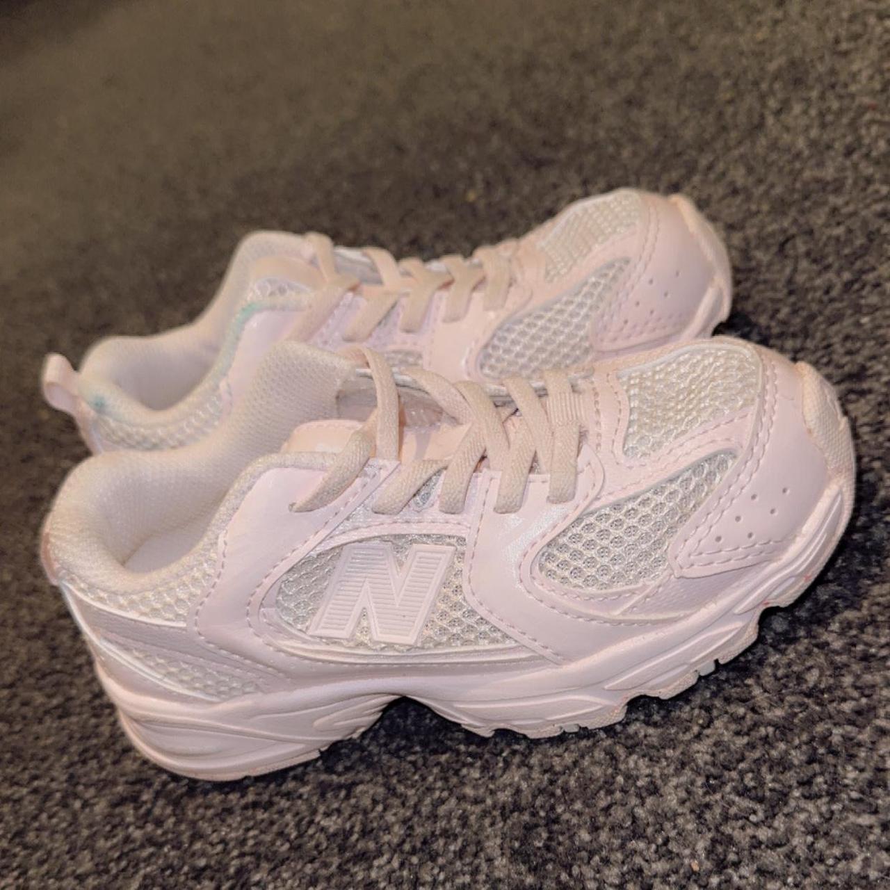 Kids Baby Pink New Balance trainers #NewBalance | Depop