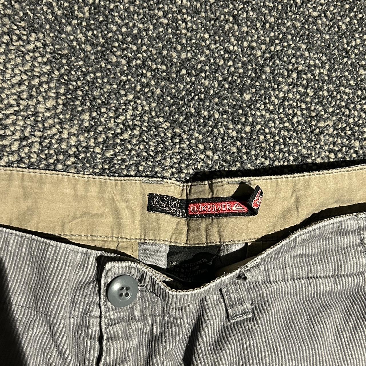 Quicksilver Courduroy shorts grey - excellent condition - Depop