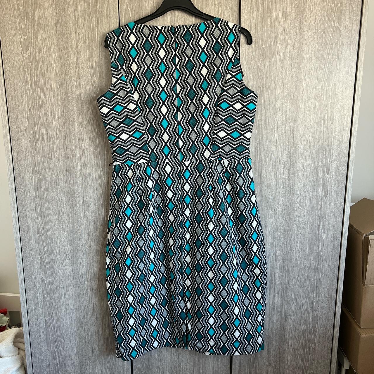 Principles by Ben de Lisi Blue and White Patterned... - Depop