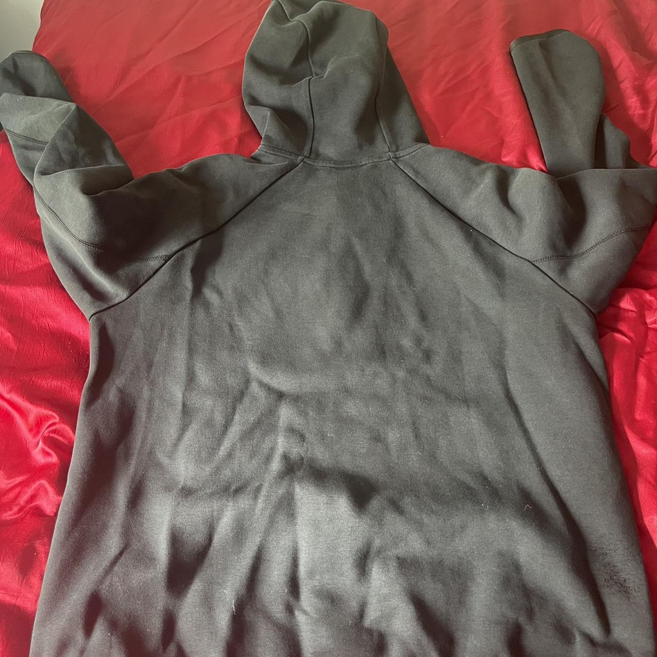 Nike tech black hoodie worn couple of times zip tips... - Depop