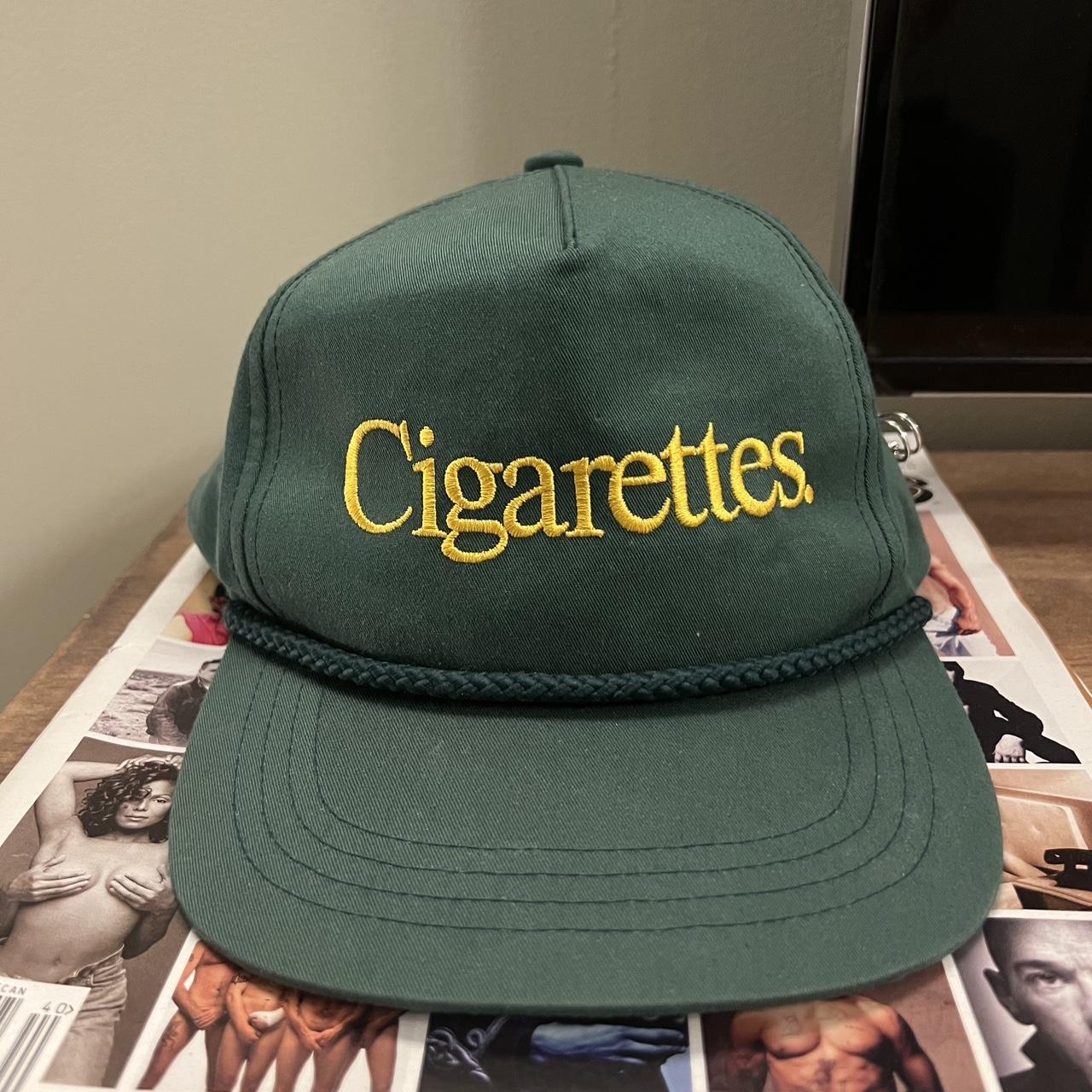 For Those Who Sin Cigarettes Hat with Pin Barely used - Depop