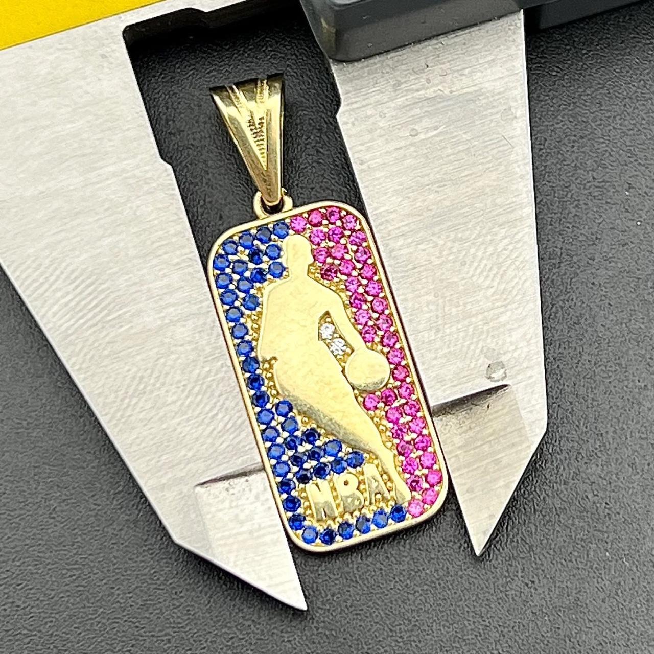 14k Gold NBA Pendant Show your love for the NBA... - Depop