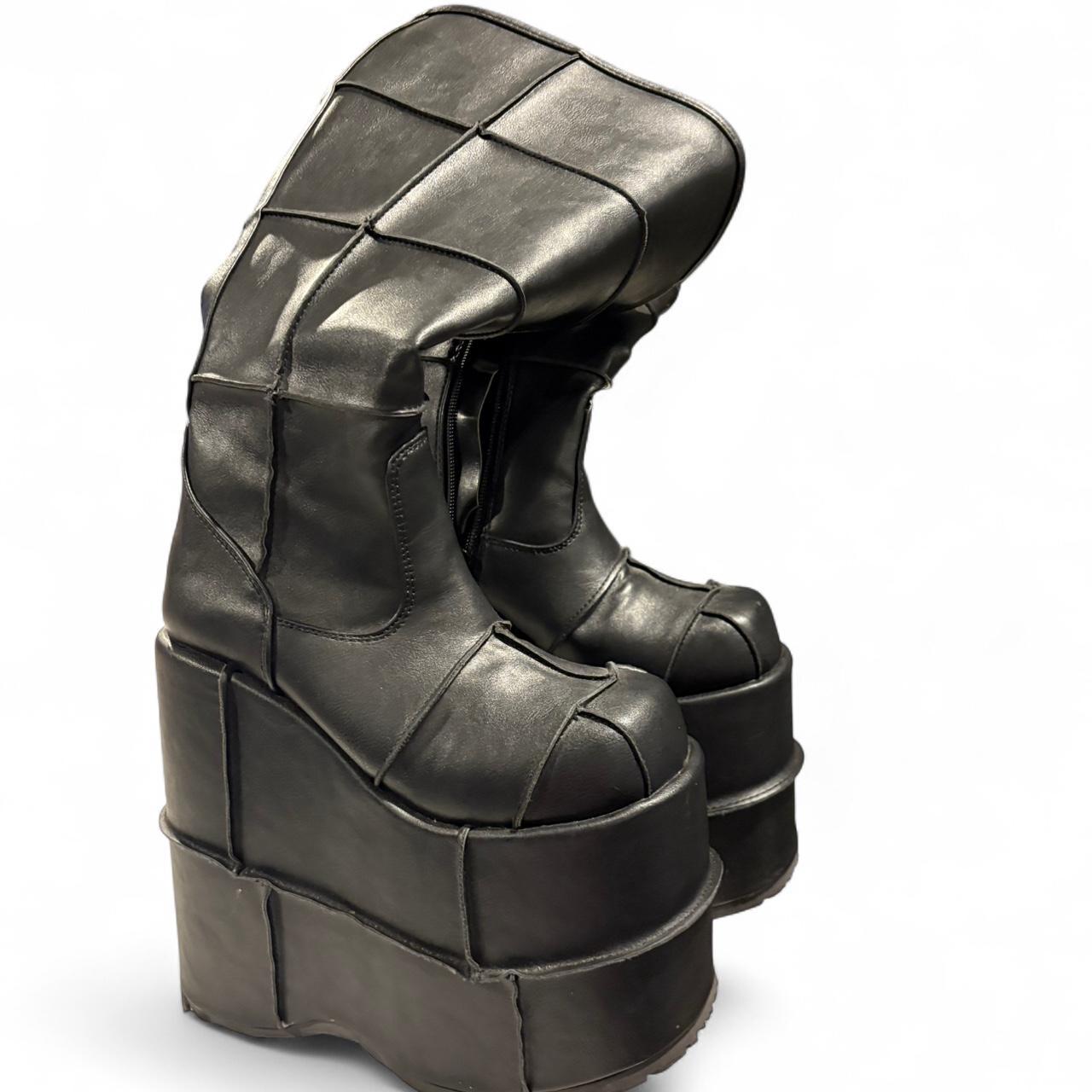 on hold do not buy size 6 demonia stacked platform... | Depop