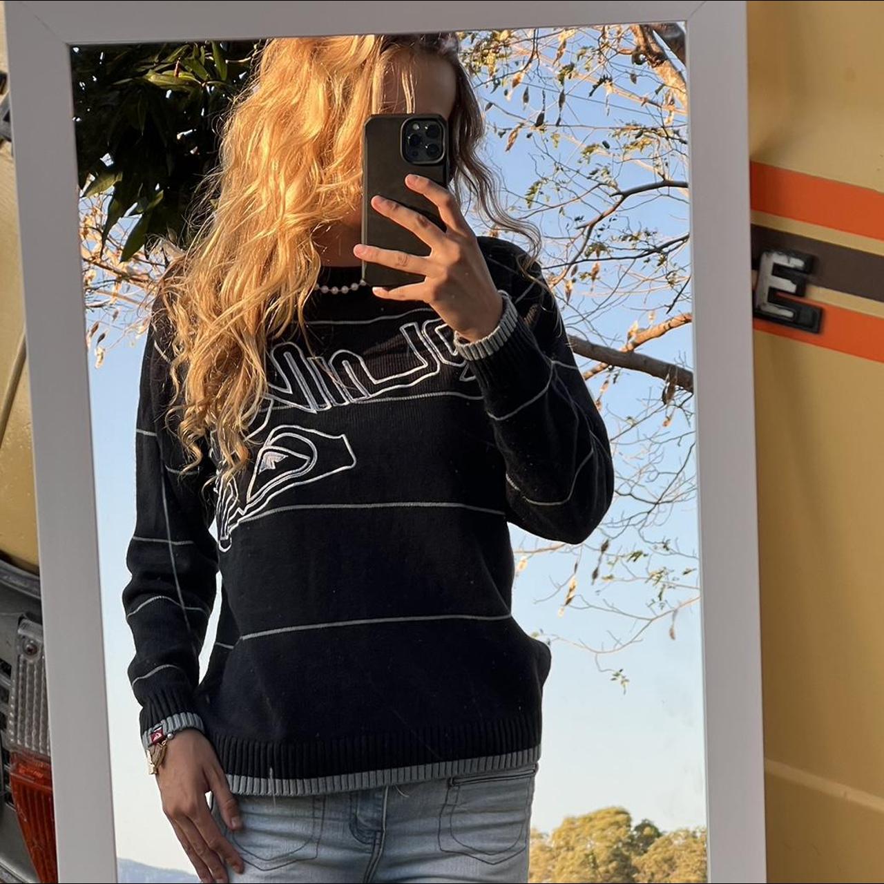 2000s quicksilver navy knit jumper Very soft and... - Depop