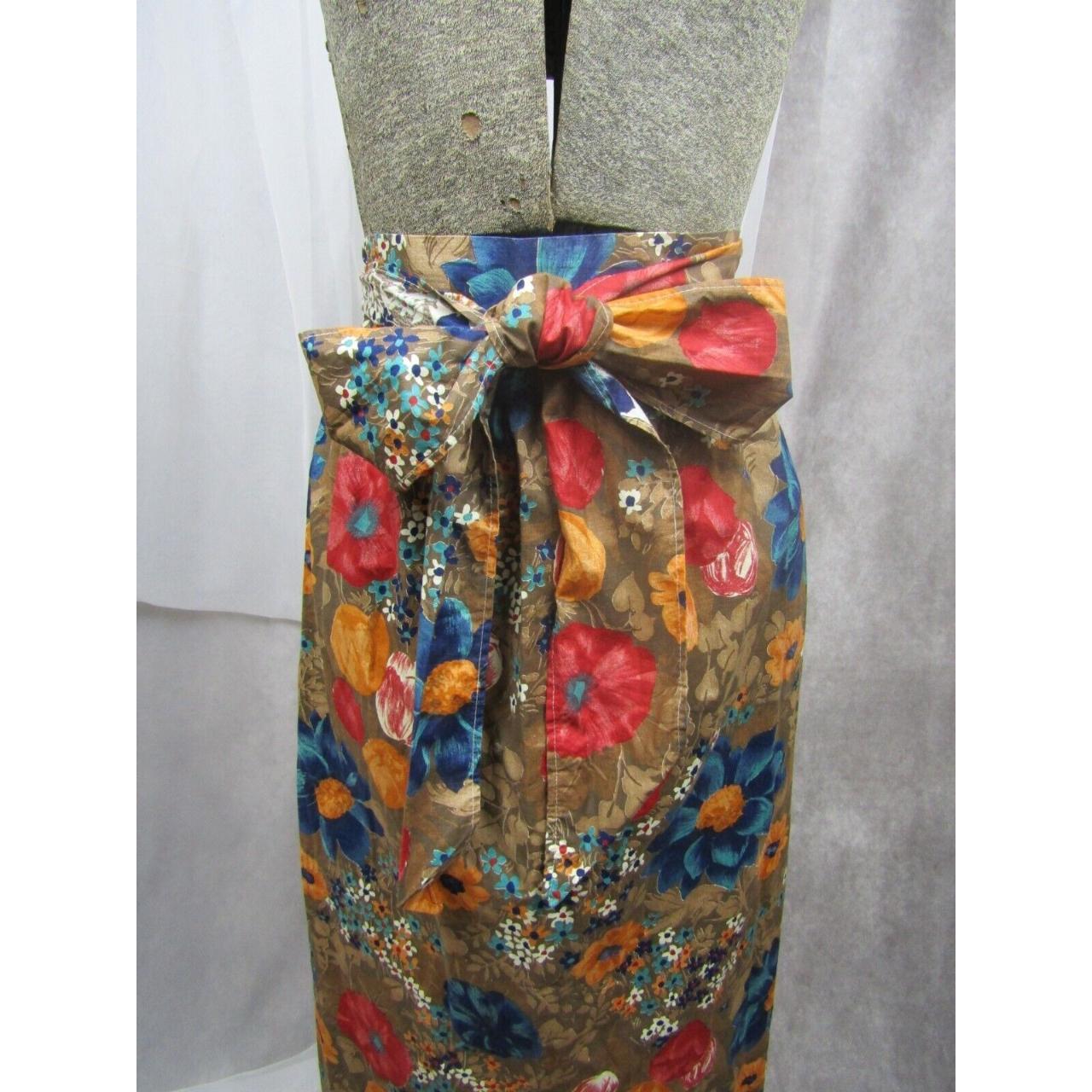 Vintage 1970s hand made long half kitchen apron with... - Depop