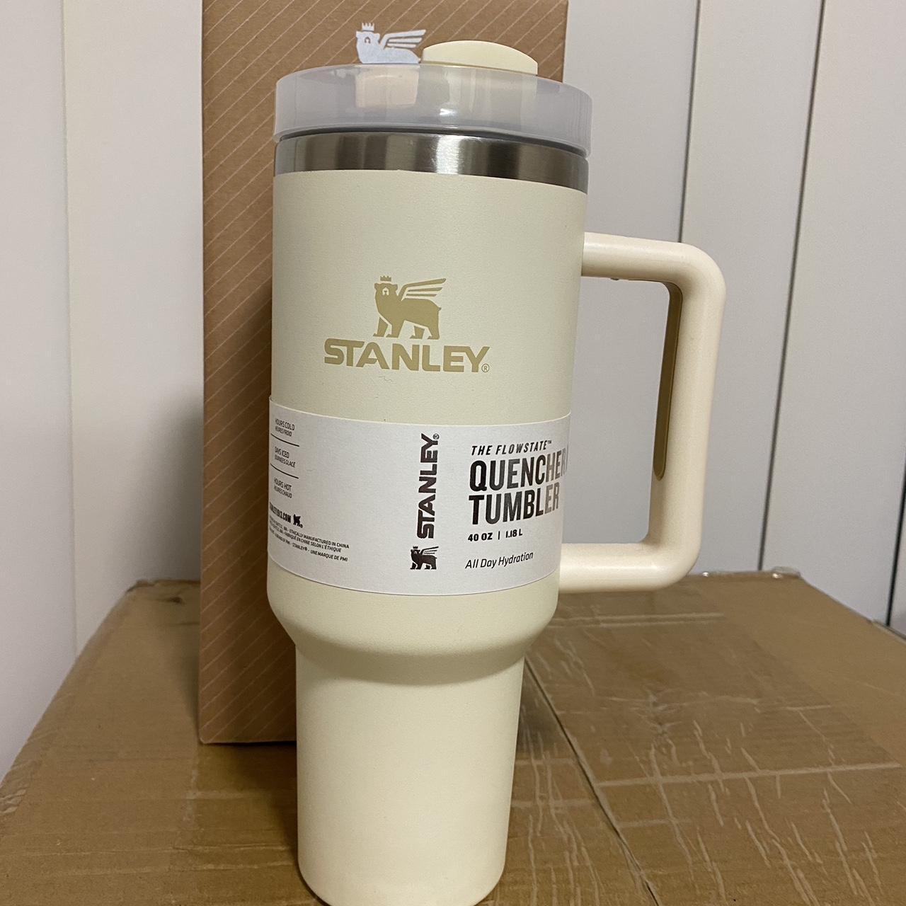 Cream Stanley 10oz Quenched Tumbler with handle... - Depop