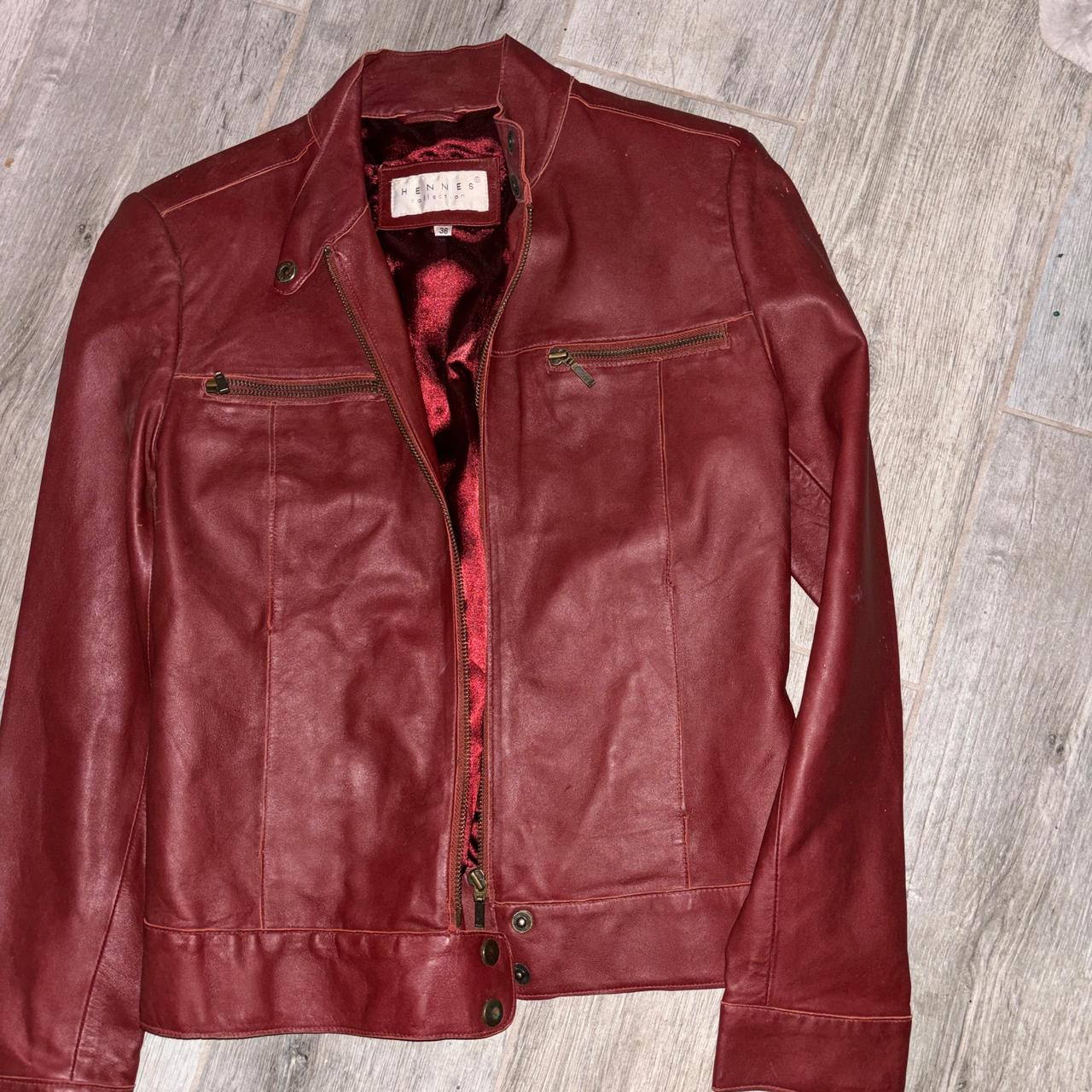 Hennes collection Male Red and Burgundy Jacket - Depop