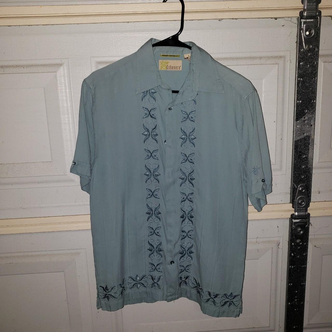 Cubavera Men's Blue Shirt | Depop