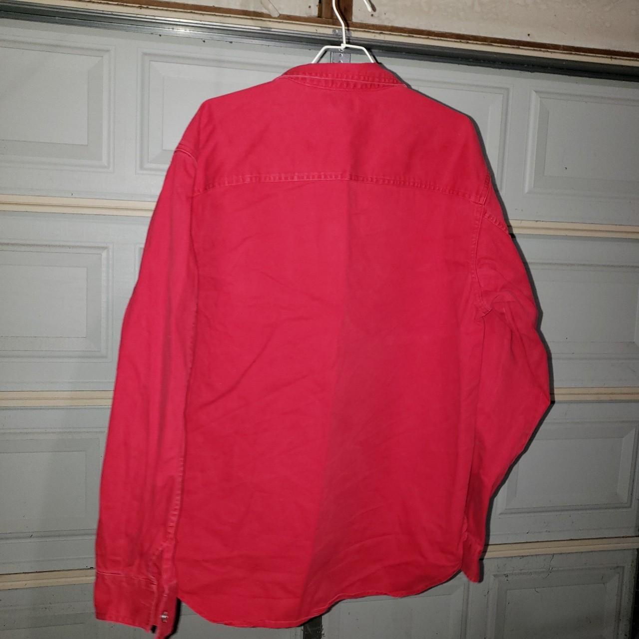 Levis bright red button up Size L - Depop
