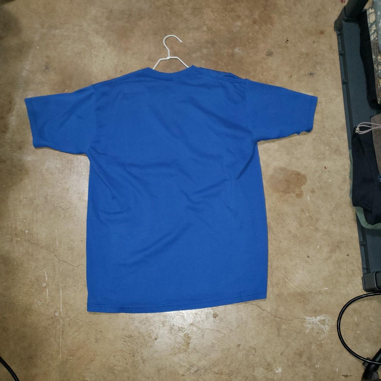 Vintage 90s plain blue jerzees t-shirt size L - Depop