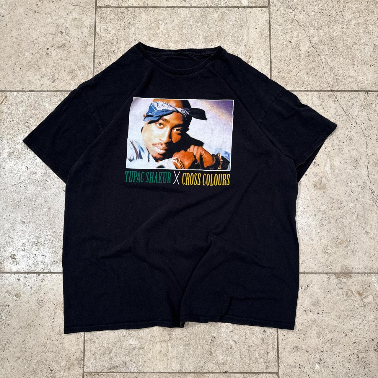 Vintage Y2K Tupac Cross Colours T-Shirt Size XL,... | Depop