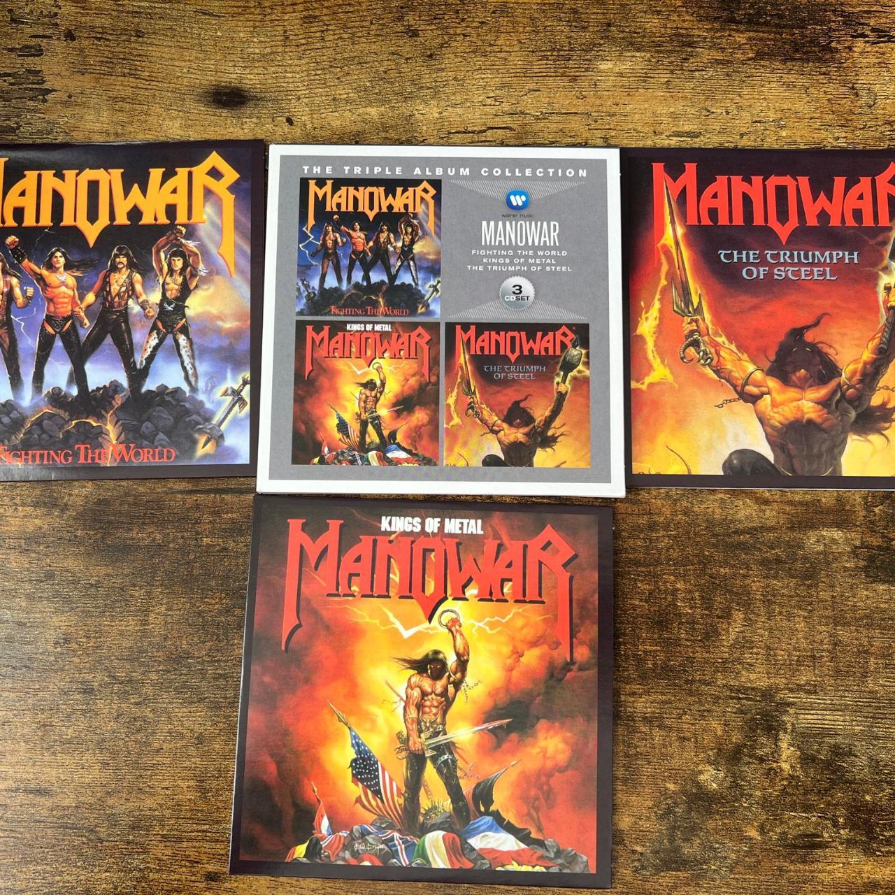 Manowar - The Triple Album Collection 3 CDs in card... - Depop
