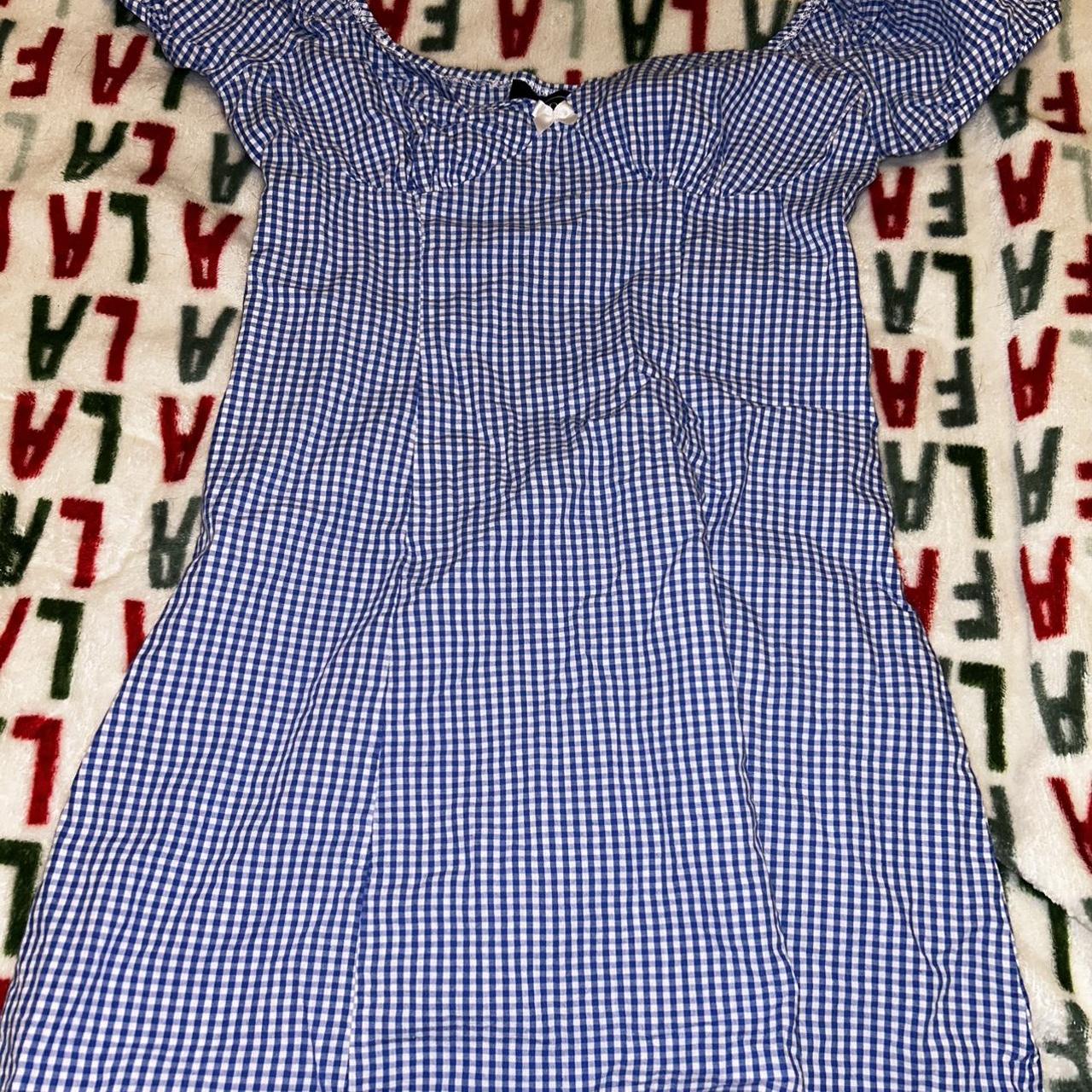 blue checkered dress great for dorothy wizard of oz... - Depop